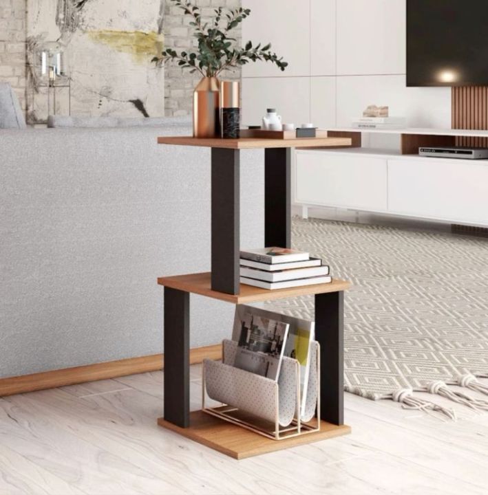 Caddy Compact Side Table with Dual Storage Shelves | Daraz.pk