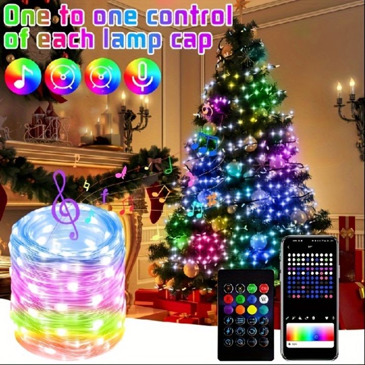 LED Fairy Light Phone App Remote Control WS2812B RGB LED String DIY ...