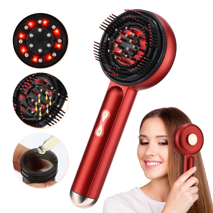 Electric Head Kneading Massage Comb Micro-current Scalp Relax Massager ...