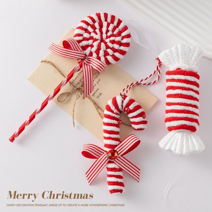 New Christmas Candy Canes Tree Hanging Ornaments Large Candy Cane ...