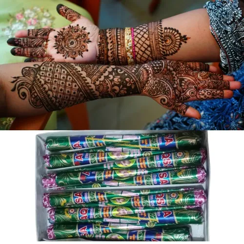 Premium Natural Mehndi Cones – Dark & Long-Lasting Stain | Chemical ...