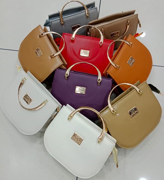 Stylish Ladies' Purse with Clear Shiny Layer & Golden Carry Handle and ...