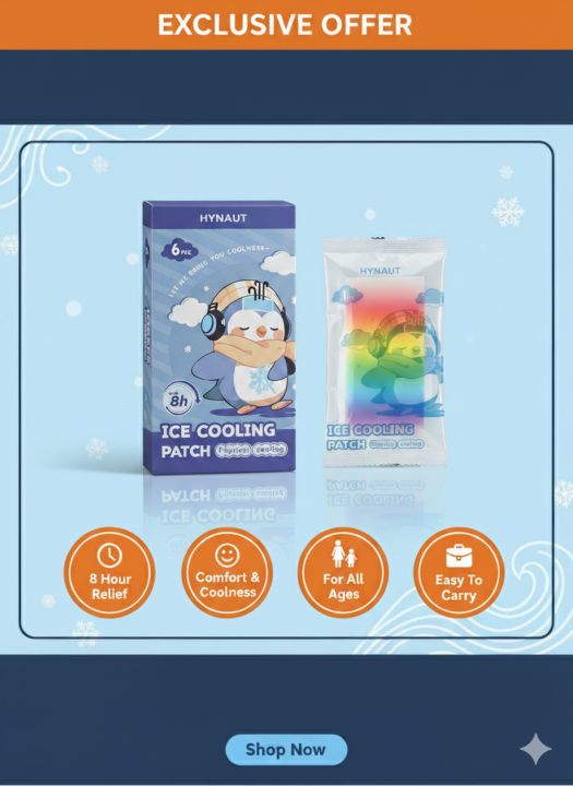HYNAUT Ice Cooling Patch – Physical Cooling Gel Strip for Fever ...