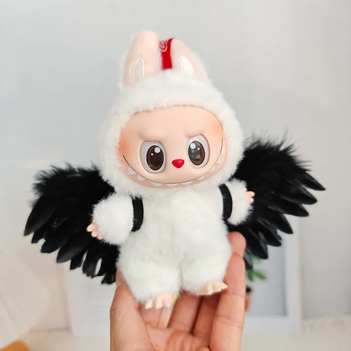 Doll Clothes Outfit Accessories for 15-17cm Labubu Black White Angel ...