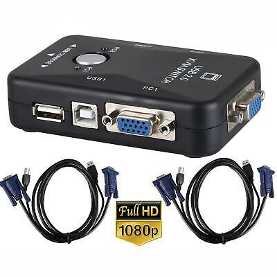 Usb 2.0 Kvm Switch 2 Ports kvm Switch with 02 Usb and VGA Cables to ...