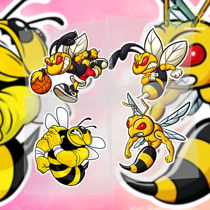 Various Sizes Self-adhesive Decal Bee Strong Car Sticker Waterproof ...