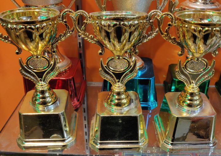 Gold Award Trophies for Kids - Plastic Gold Trophy Cup for Sports ...