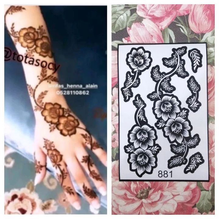 mehndi sticker full arabic signle design | Daraz.pk
