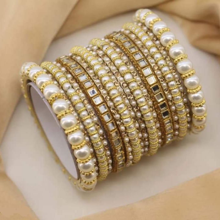 Jewellery for girls , bangles for girls , Stylish Pearl Kundan Bangle ...