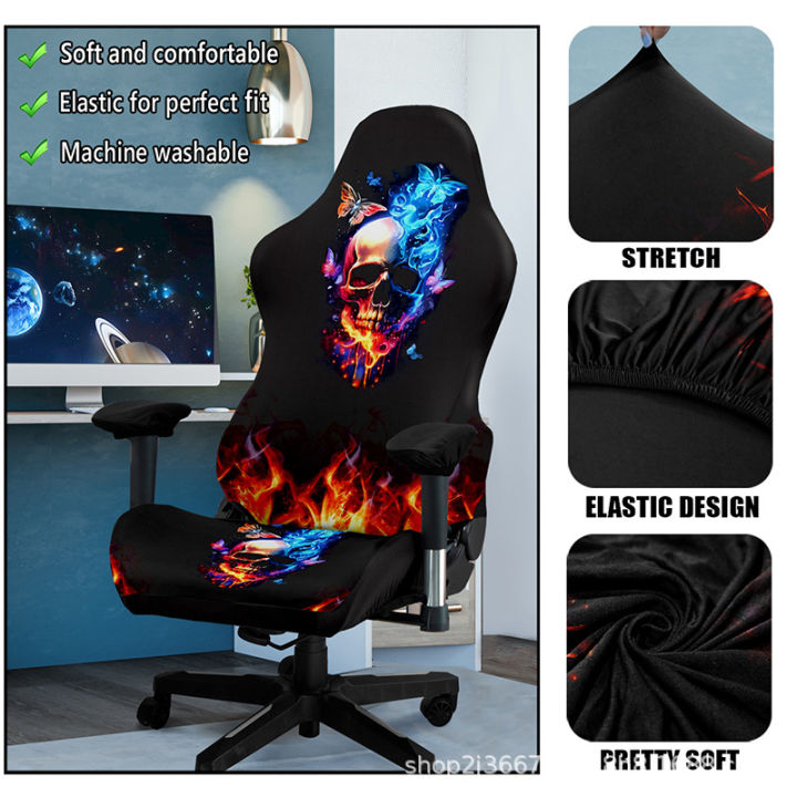 4pcs/set Gaming Chair Cover Fashions Gaming Armchair Seat Cover Elastic ...