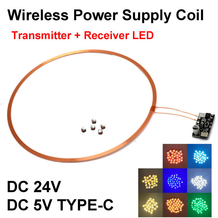 DC 5V 24V 200mm Wireless Power Supply Transmitter Coil Induction ...