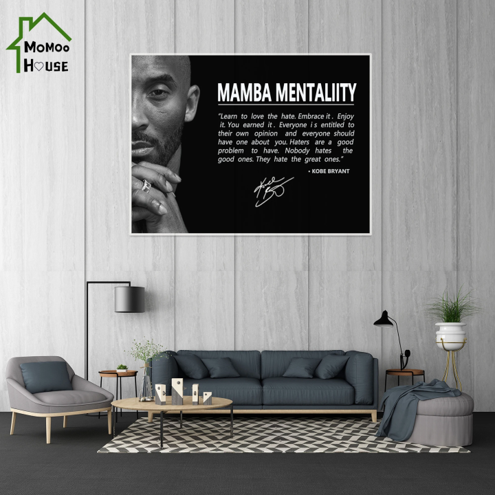 Black and White Kobe Bryant Black Mamba Spirit Canvas Paintings ...