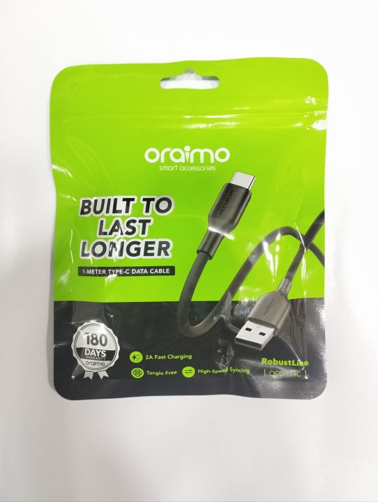 Oraimo 2A Fast Charging Type-C Data Cable OCD-114C | Daraz.pk