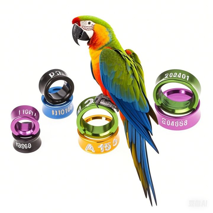 10Pcs Aluminum Parrot Leg Rings Pigeon Foot Rings Bird Parrot Feeding ...