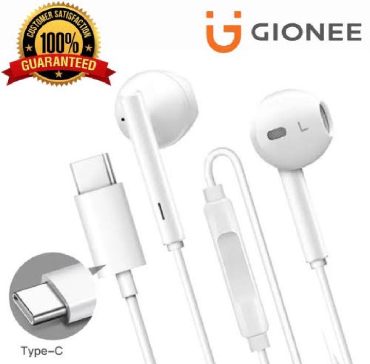 Original Gionee Type-C Earphones | Dual Driver USB-C Handsfree with Mic ...