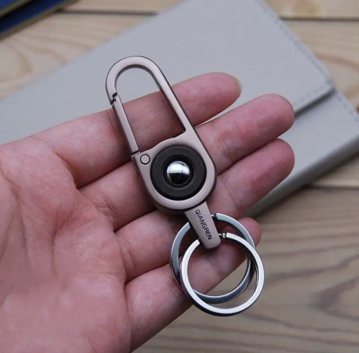 Sleek Dual Ring Metal Keychain - Ideal Key Holder | Daraz.pk