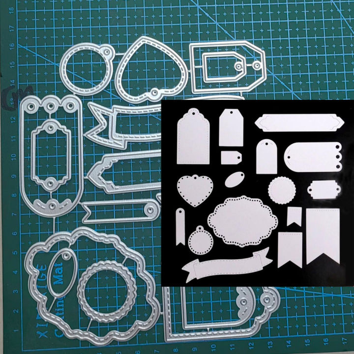 label Tag Hanger Metal Cutting Dies Stencil DIY Scrapbooking Embossing ...