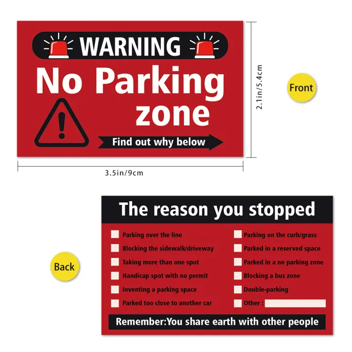 50pcs Parking Violation Cards,Funny Parking Violation Cards 3.5 x 2 ...