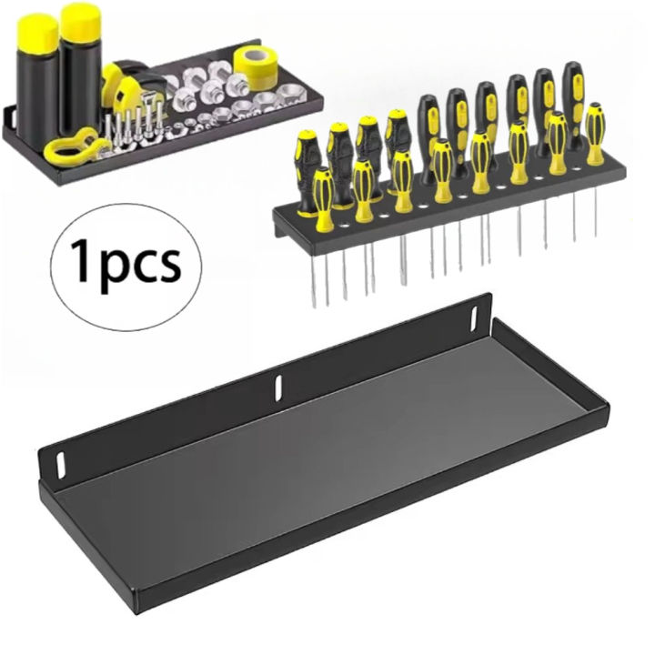 Utility Tool Holder Wall Mount Sturdy Metal Storage Shelf Storage Tray ...