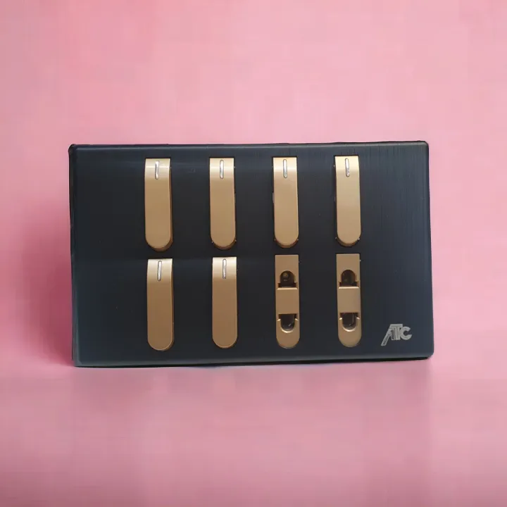 ATC Black Premium Switches and Sockets | Daraz.pk