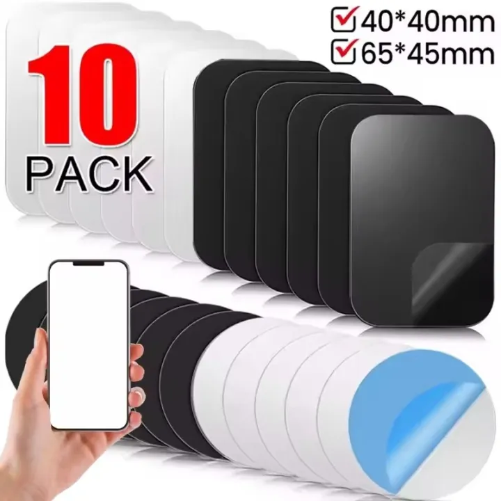 1/5/10PCS Magnetic Metal Plate Disk Car Phone Holder Stickers Magnetic ...