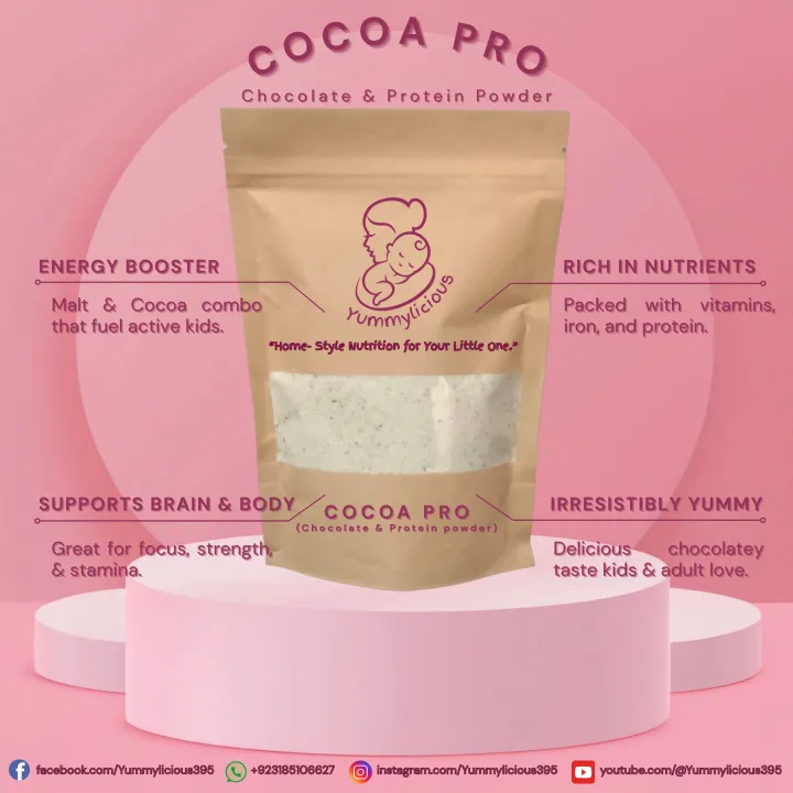 Cocoa Pro – Chocolate Protein Powder for Kids Growth & Energy (2+ Years ...