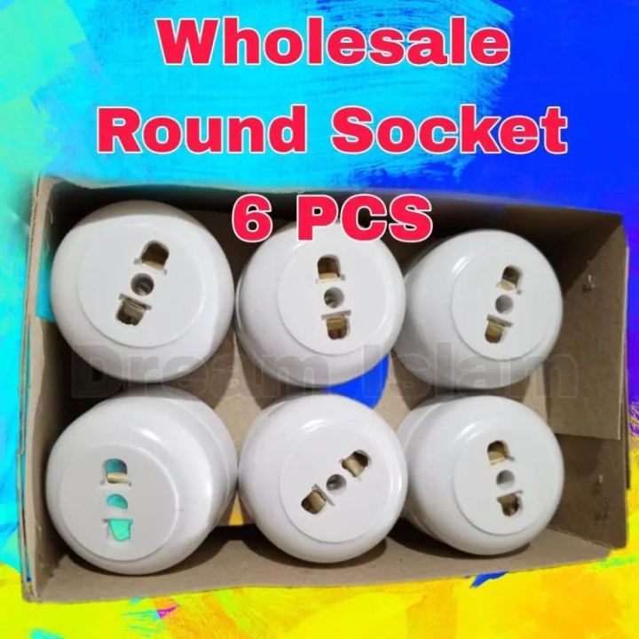 Round Socket plastic body socket 6 pcs | Daraz.com.bd
