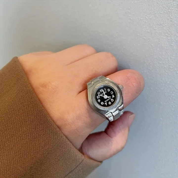 Minimalist finger watch, ring, niche meeting, trendy mini watch, retro ...
