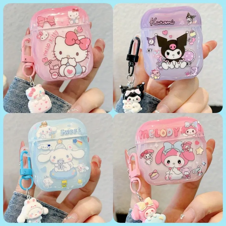 Sanrio Hello Kitty Kuromi Melody Cinnamoroll Earphone Case For Airpods ...