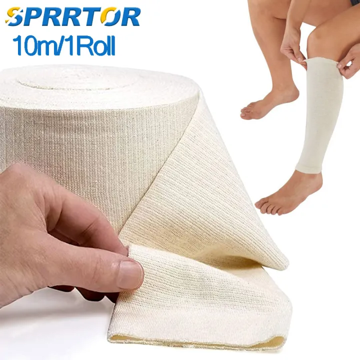 10m Plasters Bandage Roll Cotton Cover First Aid Elastic Tube Socks ...