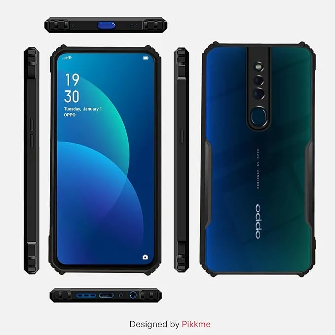 Oppo F11 pro Protective Black Border Crystal Clear Xundd Mobile Back ...