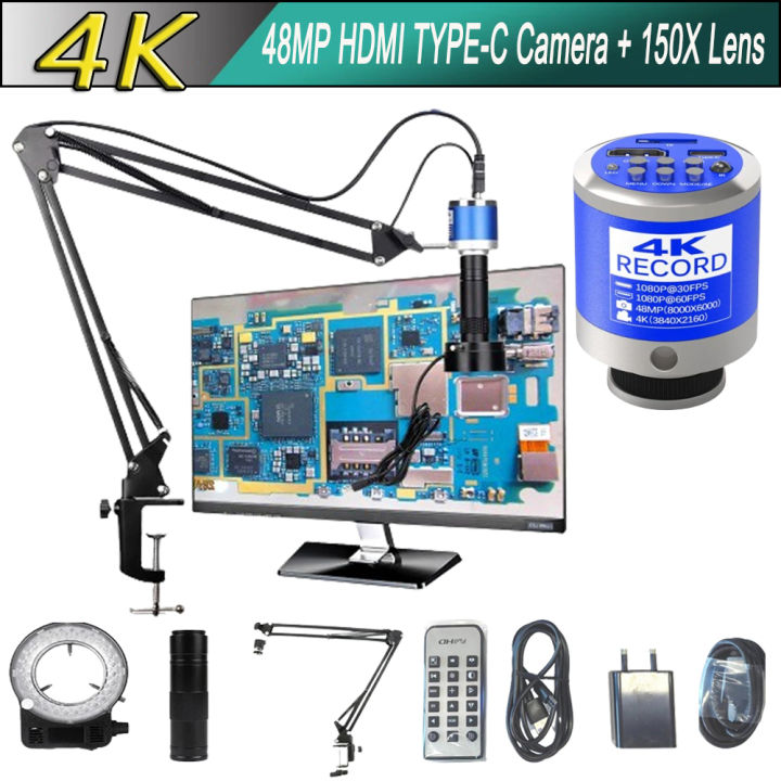 4K electronic digital microscope for laboratory mobile phone repair pcb ...