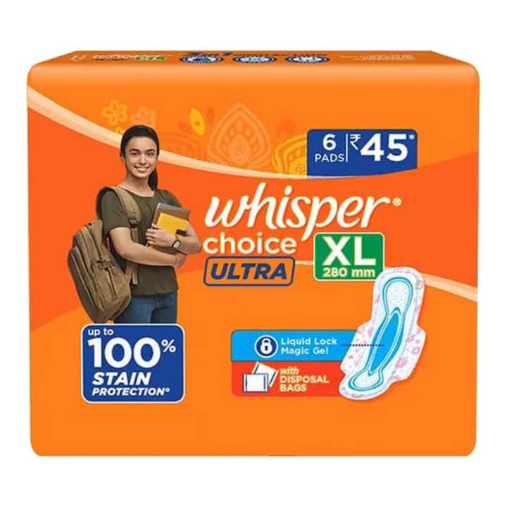 Whisper Ultra Choice Wings Santitary Pads 6Pcs | Daraz.com.np