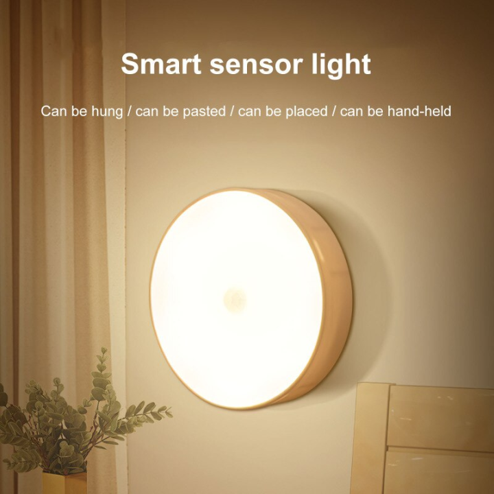 LED Smart Human Body Sensor Night Lamp Emergency Automatic Lighting USB Charging Wireless ...