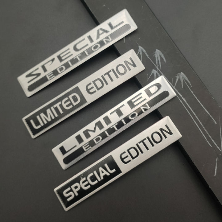 3D Metal Aluminium Silver Black Logo LIMITED EDITION Emblem Car Fender ...