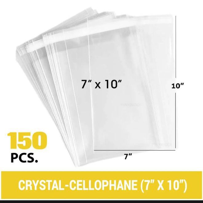 Crystal Cellophane (7" x 10" ) 150 Pcs Poly for Packaging Material ...