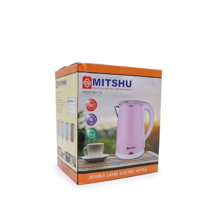 MITSHU Electric Cordless Kettle 1.8 Liters -MEK-116 | Daraz.lk