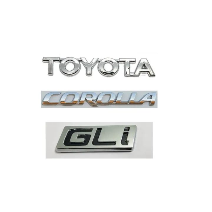 Toyota corolla pack of 3 logos Emblem | Daraz.pk