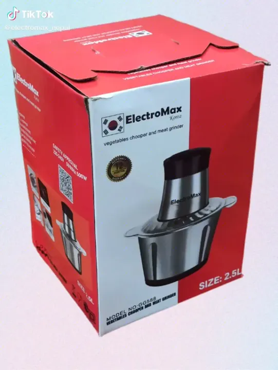 Electromax Stainless Steel Electric Vegetable Chopper And Meat Grinder ...