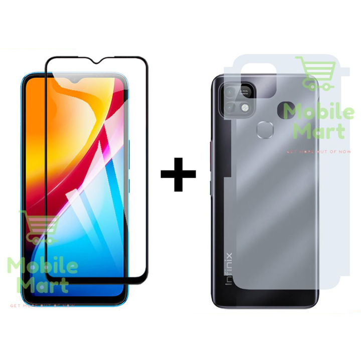 Infinix Smart 5 Pro Screen Protector 9D Tempered Glass + Matte Back ...