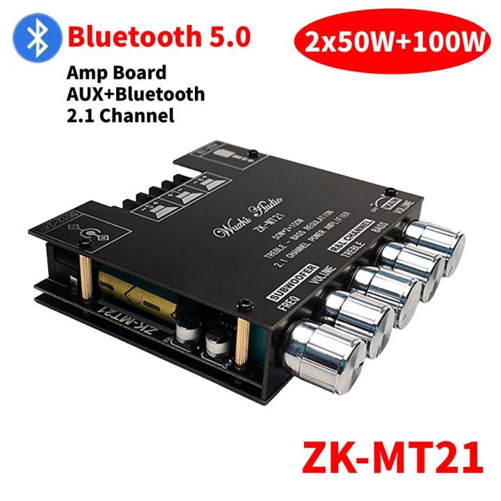 ZK-MT21 2x20W+100W 2.1 Channel Subwoofer Digital Power Amplifier Board ...