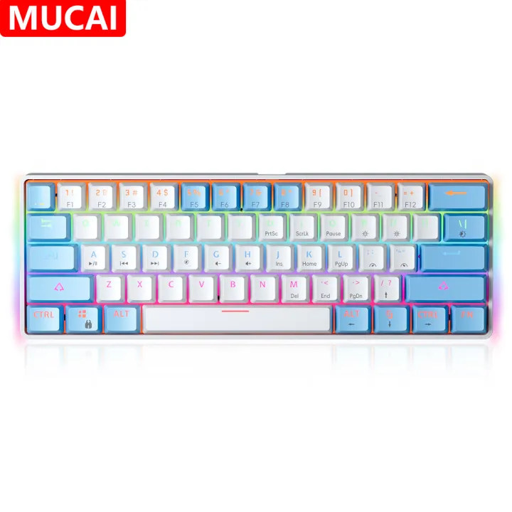 MUCAI MK61 USB Gaming Esports Mechanical Keyboard Red Axis 61 Key Wired ...