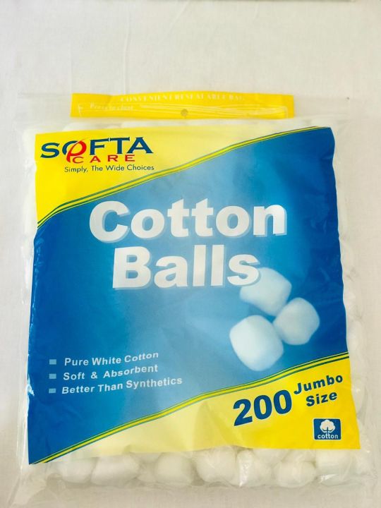 Softa Care Cotton Balls Jumbo Size (200Balls Pack) | Daraz.lk