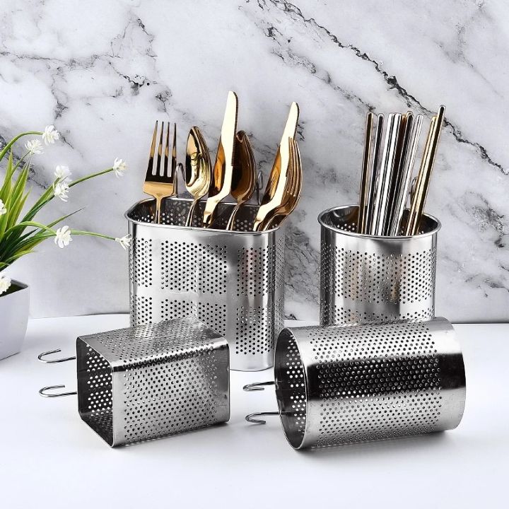 Stainless Steel Cutlery Spoon Stand Hanging Desktop Table 14cm*8cm*13cm ...
