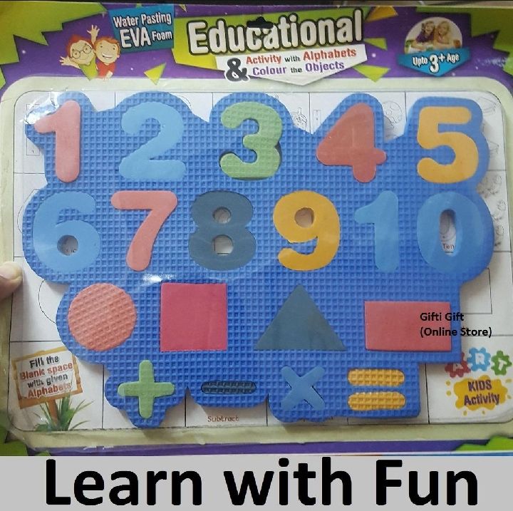 Shapes and Numbers Puzzle for Kids Foam Shapes & Math Learning Game ...