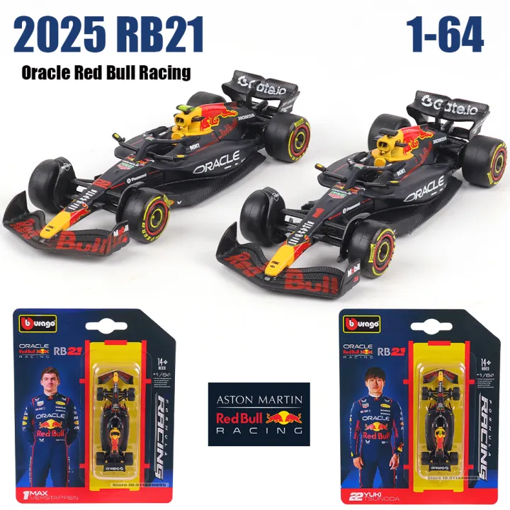 Bburago 1:64 Red Bull Racing F1 2025 RB21 #1 Verstappen #22 Yuki ...