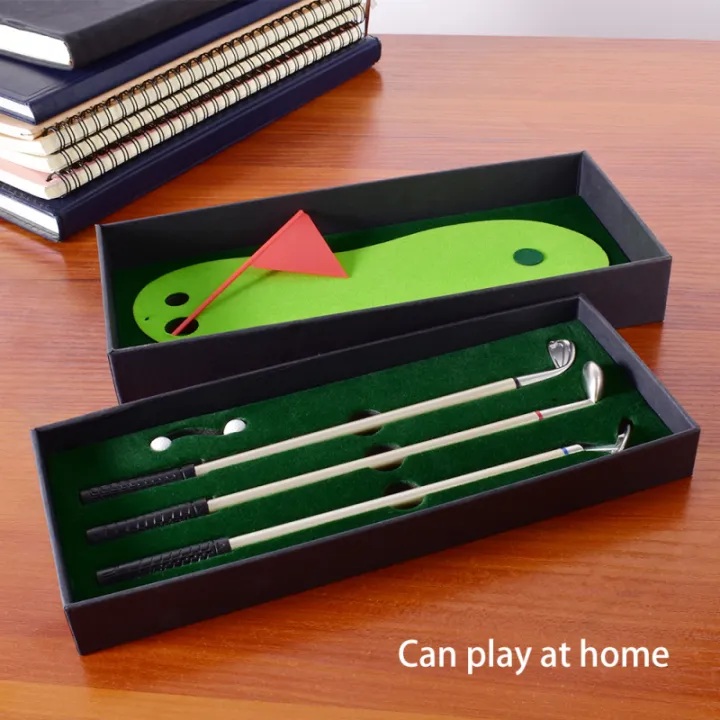 1 Set Golf Pen Set Desktop Goft Gift Mini Green Driving Range with ...