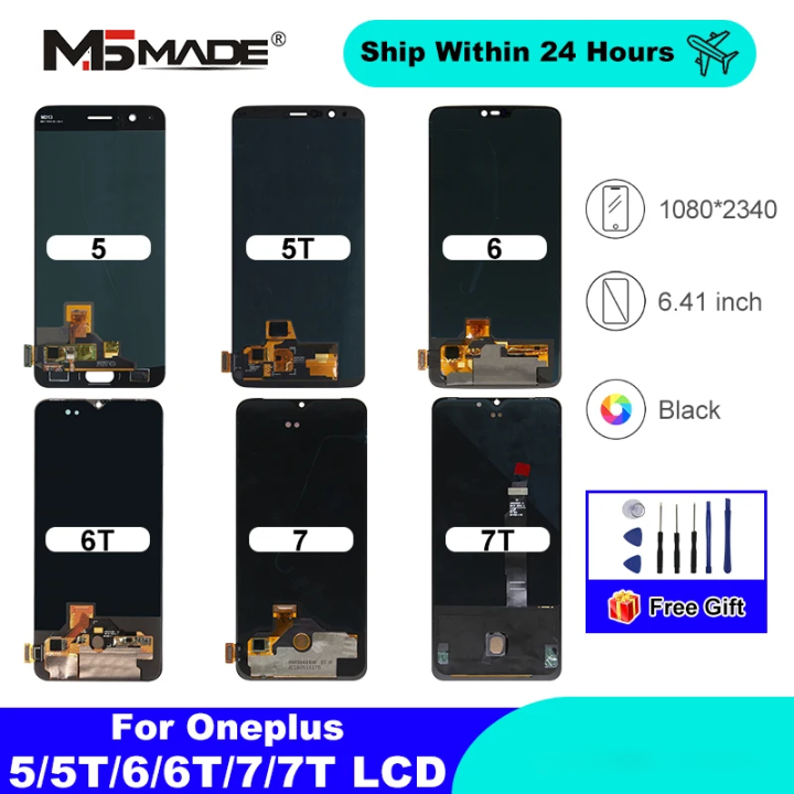 AMOLED For Oneplus 6 6T Display 5 5T LCD Touch Screen Digitizer Display ...
