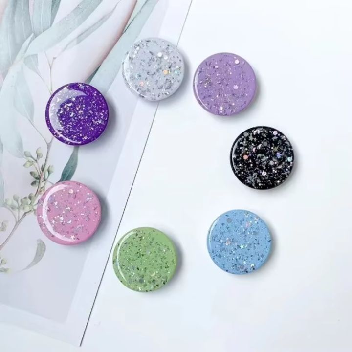 Holder Grips Tok Sockets Starry Sky Glitter Drop Glue Tablet And Mobile ...