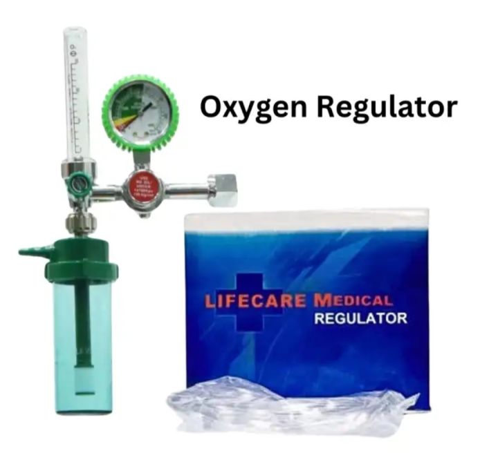 Oxygen Regulator with Humidifier Bottle & Flowmeter Tube – Complete Set ...